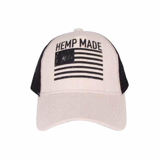 Trucker Hemp Hats - HEMP MADE Natural Trucker Cap - Hemptique