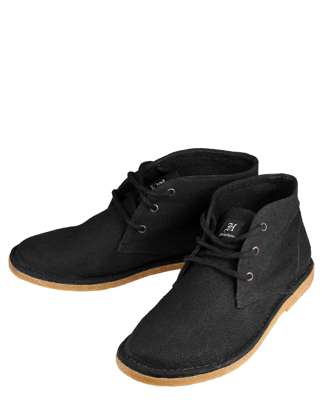 Hemp Shoes - Black & Natural - Hemptique
