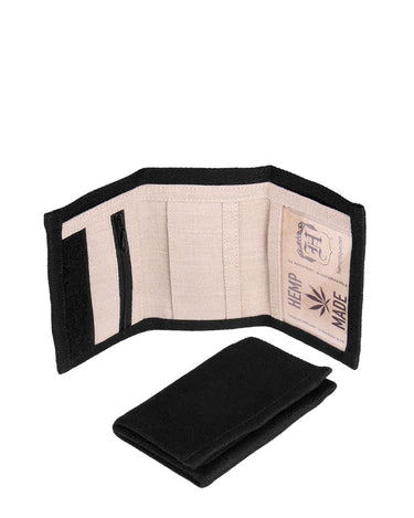 Hemp Tri-fold Canvas Wallet in Natural or Black – Hemptique